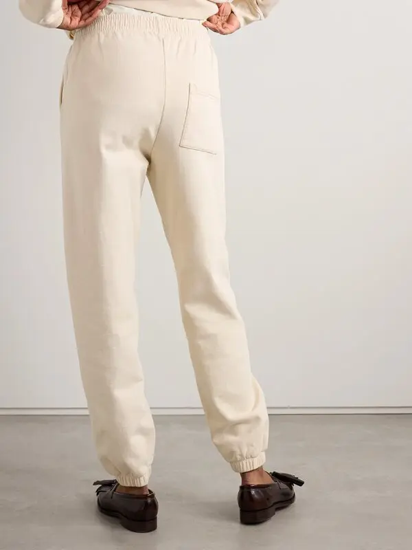 SPORTY & RICH Printed Cotton-jersey Track Pants