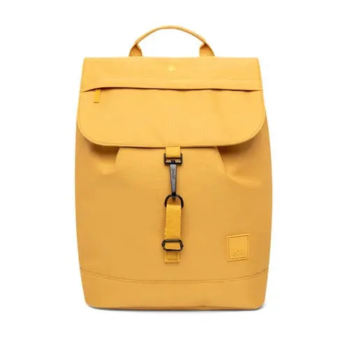 LEFRIK Printed Backpack With Flap Closure - Mustard