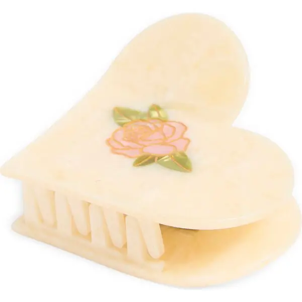 SOLAR ECLIPSE Rose Heart Claw Clip - Cream