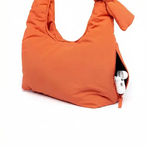 LEFRIK Biwa Puffy Mini Bag Quilted, Knotted, Adjustable Shoulder And Messenger Bag - Koi