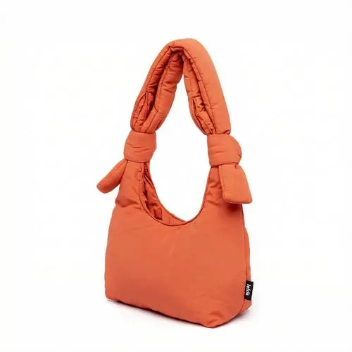 LEFRIK Biwa Puffy Mini Bag Quilted, Knotted, Adjustable Shoulder And Messenger Bag - Koi