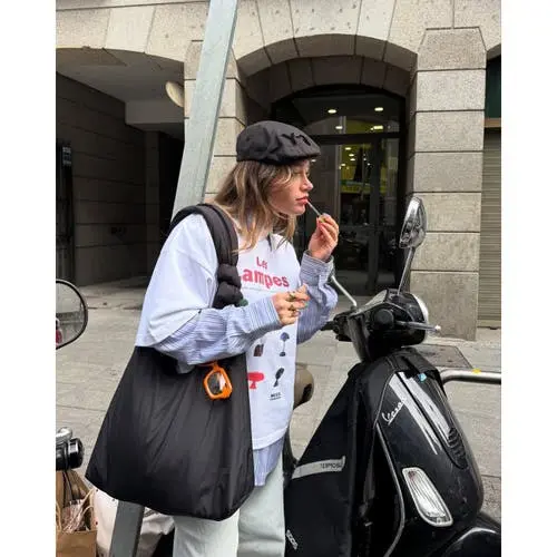 LEFRIK Biwa Puffy Bag - Deep Black