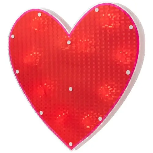 NORTHLIGHT 12" Lighted Shimmering Heart Valentine's Day Window Silhouette