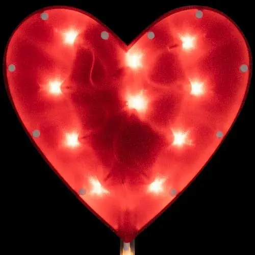 NORTHLIGHT Lighted Heart Valentine's Day Outdoor Pathway Markers28.75"set Of 4