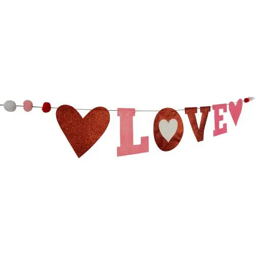 NORTHLIGHT 5' Glitte "love" Valentine's Day Wall Banner Decoration