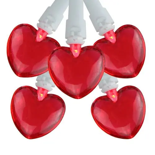 NORTHLIGHT 20-count Led Mini Hearts Valentine's Day Lights4.75ft - Red