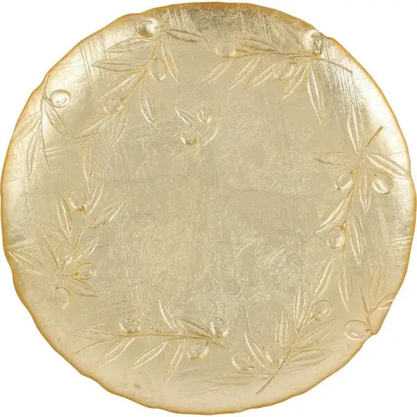 VIETRI Moon Glass Round Platter - Gold