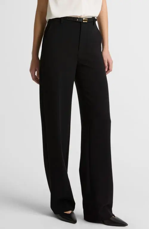 Vince Elsa High-rise Straight-leg Trousers - Black