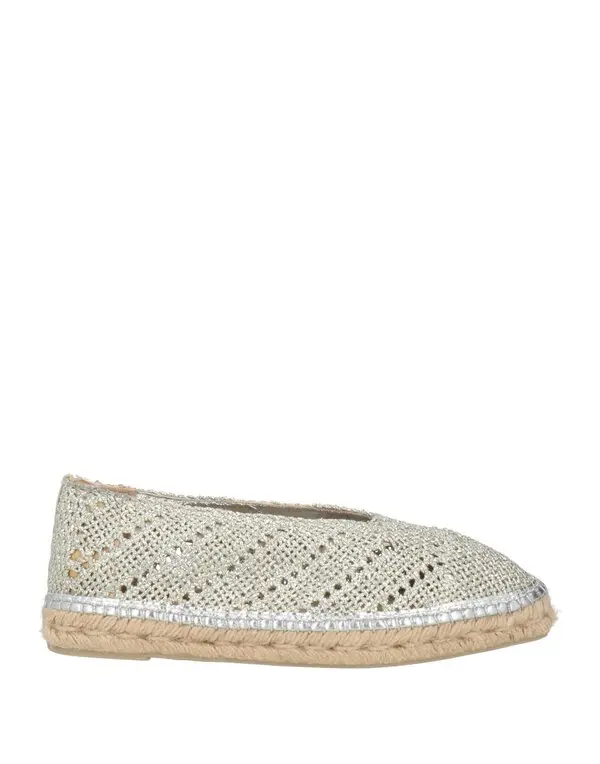 CastaÑer Metallic Espadrilles - Silver