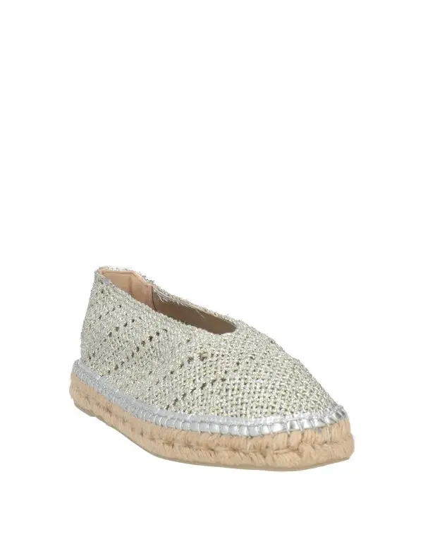 CastaÑer Metallic Espadrilles - Silver