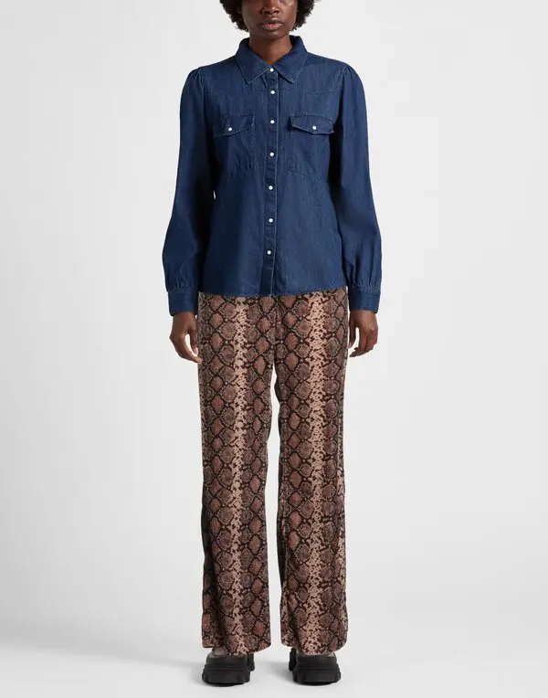 Pinko Wide-leg Snakeskin-print Corduroy Pants