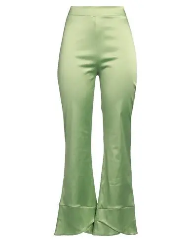 SISTE'S Flared Satin Pants - Green