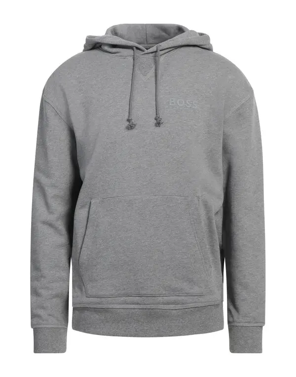 BOSS Cotton-blend Fleece Hoodie - Grey