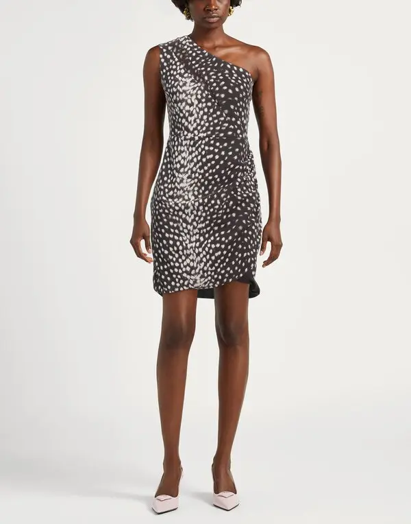 metallic cowl neck mini dress Courtney Mini Dress Stone / Medium