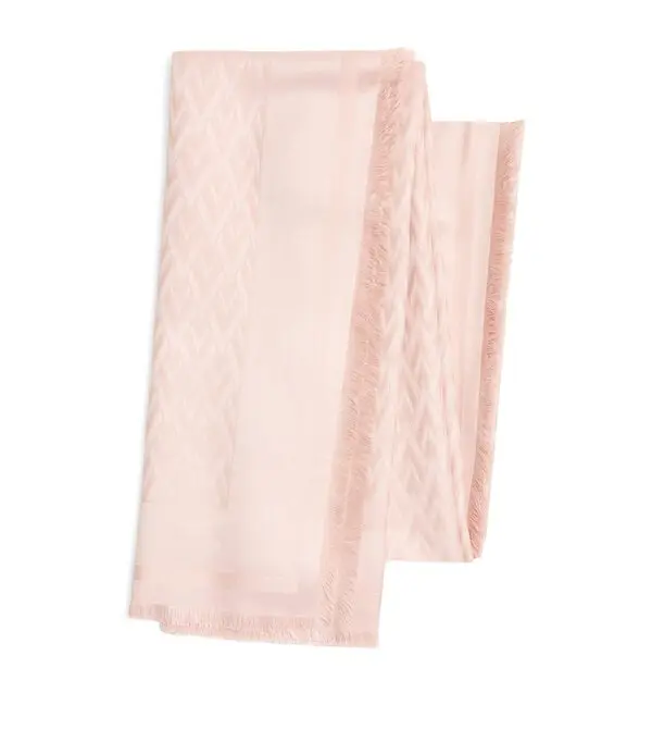 Valentino Garavani Silk-wool Toute La V Shawl - Pink