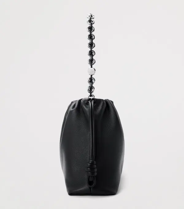 Loewe Large Leather Flamenco Shoulder Bag - Black