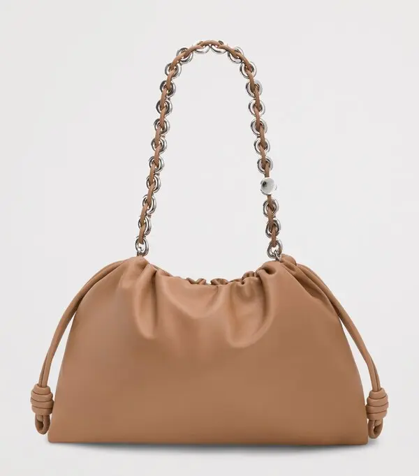 Loewe Large Leather Flamenco Shoulder Bag - Brown