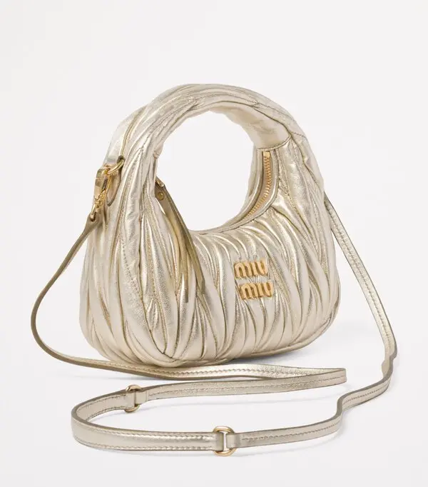 Miu Miu Mini Matelassé Leather Wander Top-handle Bag
