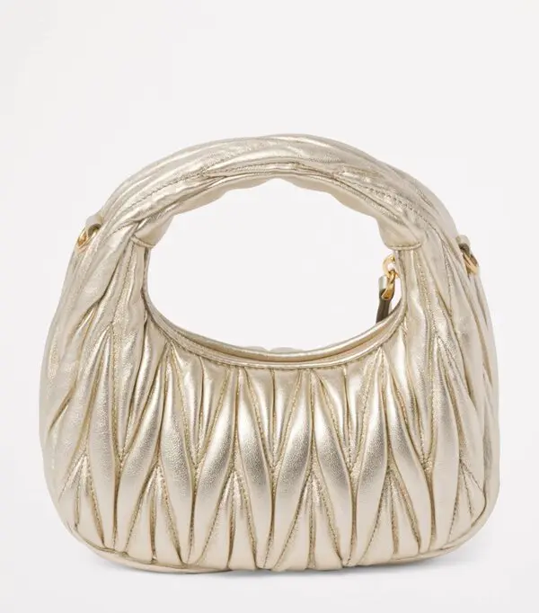 Miu Miu Mini Matelassé Leather Wander Top-handle Bag