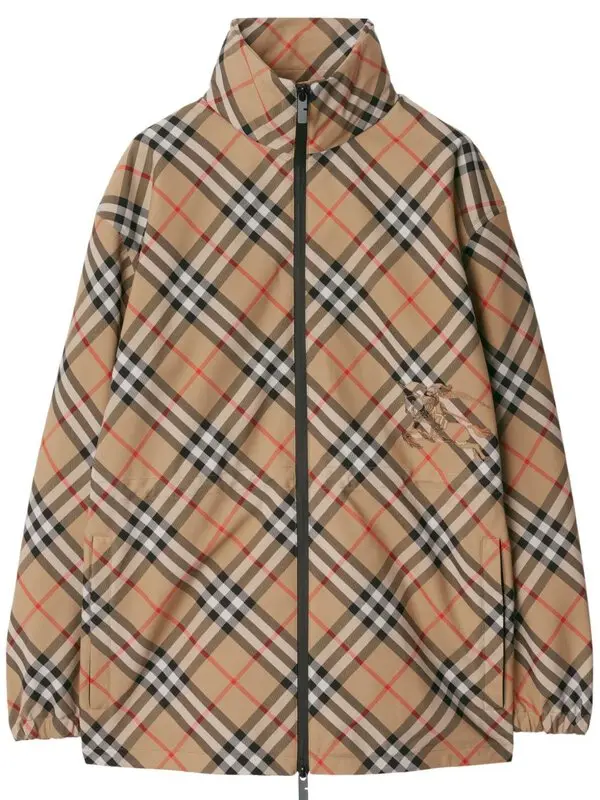 Burberry Checked Jacket - Neutrals