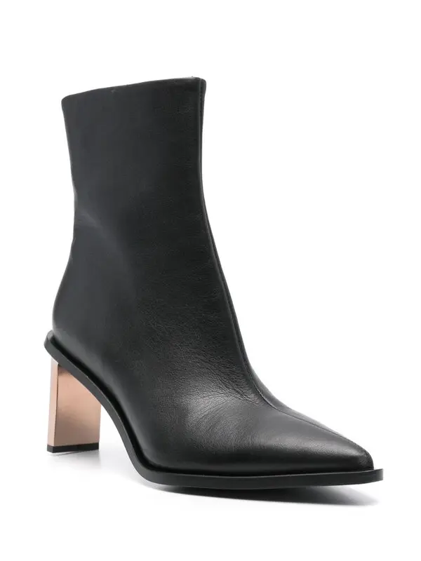 Calvin Klein 75mm Leather Ankle Boots