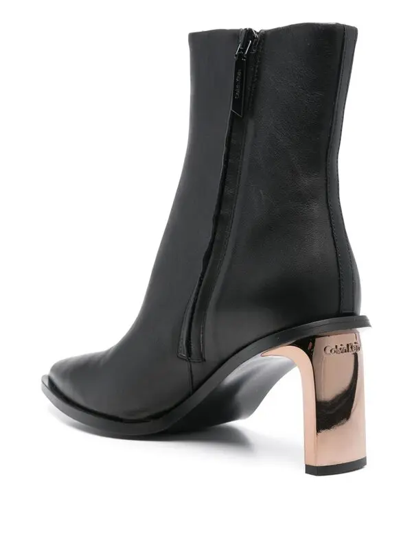 Calvin Klein 75mm Leather Ankle Boots