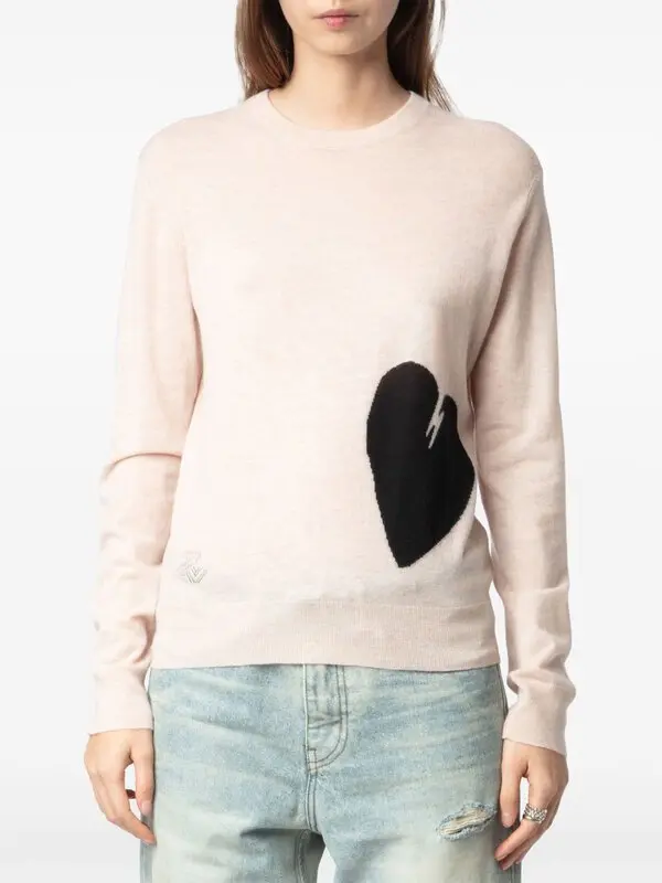 Zadig&Voltaire Pravis Heart Sweater - Neutrals