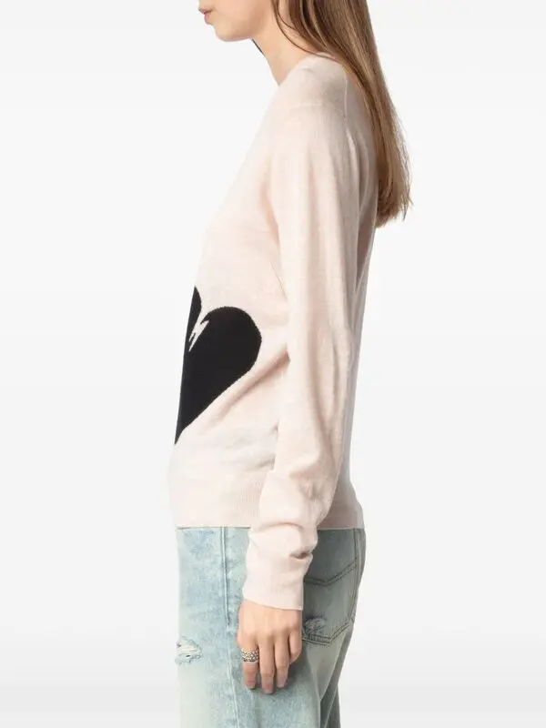 Zadig&Voltaire Pravis Heart Sweater - Neutrals