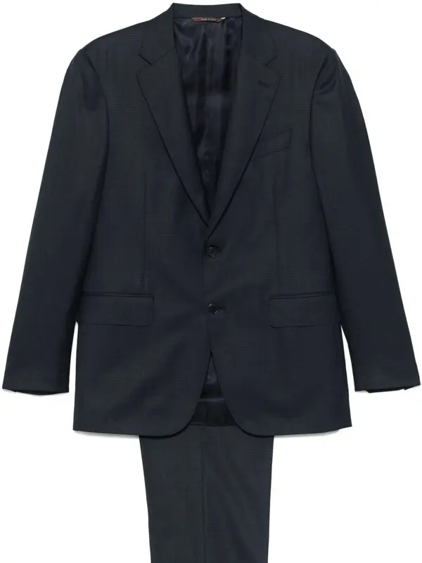 Canali Checked Suit - Blue