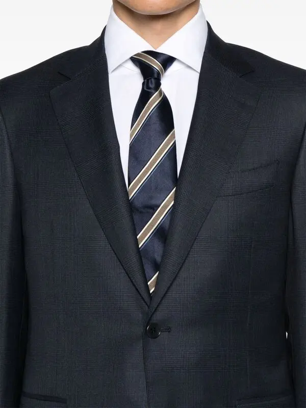 Canali Checked Suit - Blue