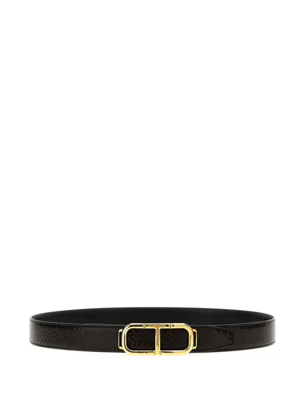 TOM FORD T-logo Belt - Brown