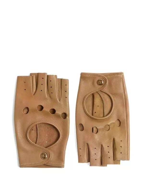 Valentino Garavani Vlogo Signature Fingerless Gloves - Neutrals