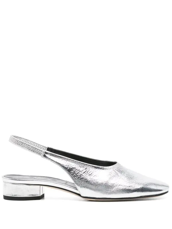 AeydĒ 25mm Dua Slingback Pumps - Silver