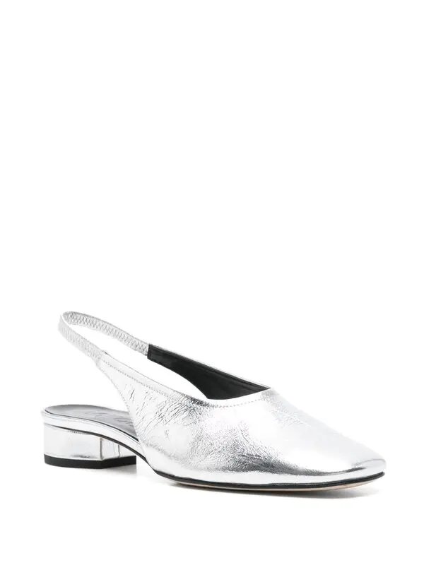 AeydĒ 25mm Dua Slingback Pumps - Silver
