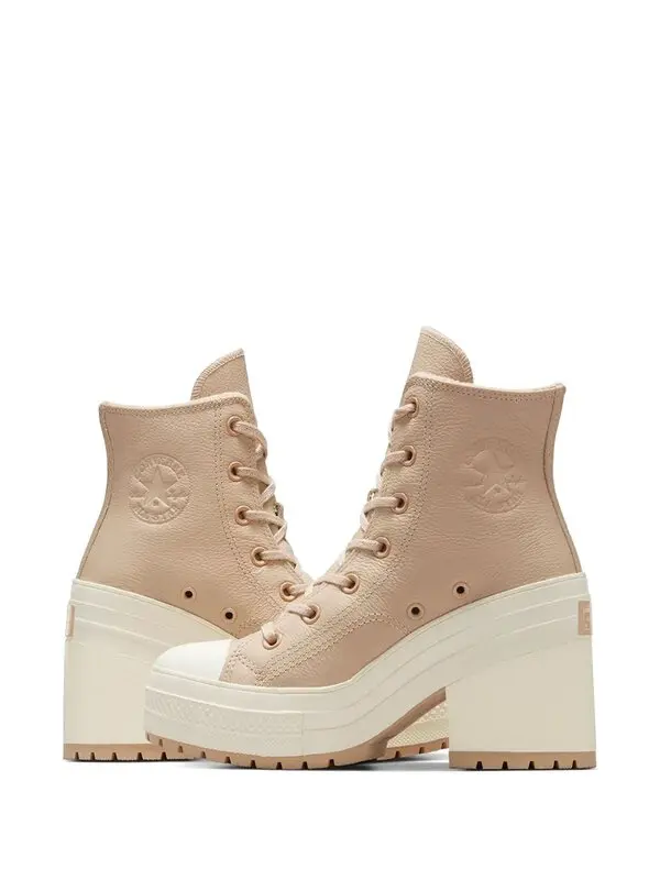 CONVERSE Chuck 70 De Luxe Heel Platform Leather Sneakers