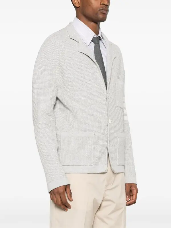 Thom Browne Notched-lapels Cardigan - Grey