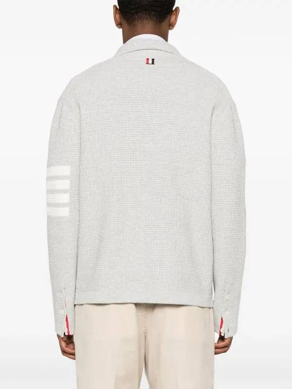 Thom Browne Notched-lapels Cardigan - Grey