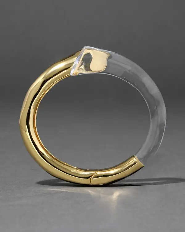 Alexis Bittar Liquid Lucite Bypass Hinge Bracelet - Clear