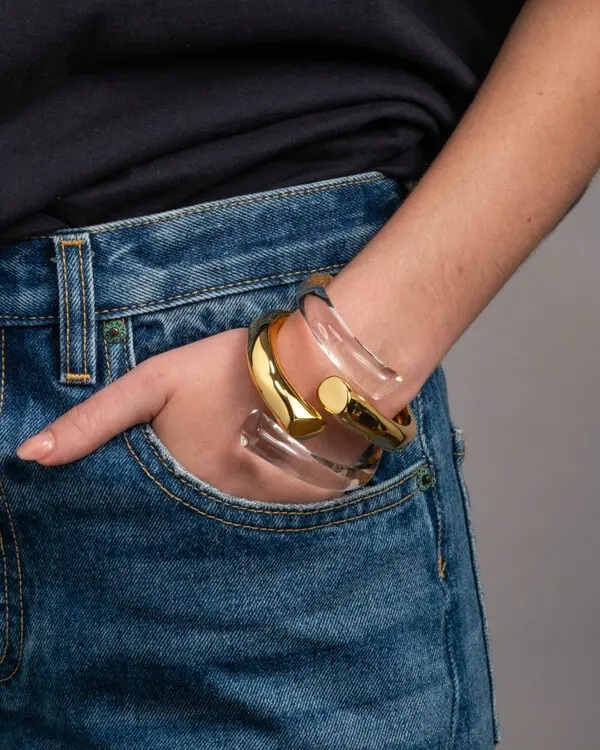 Alexis Bittar Liquid Lucite Bypass Hinge Bracelet