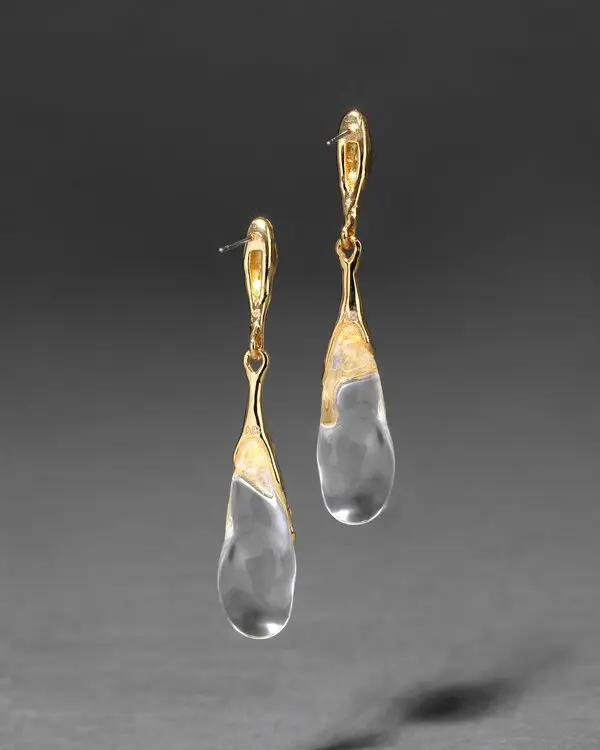 Alexis Bittar Liquid Lucite Teardrop Post Earrings
