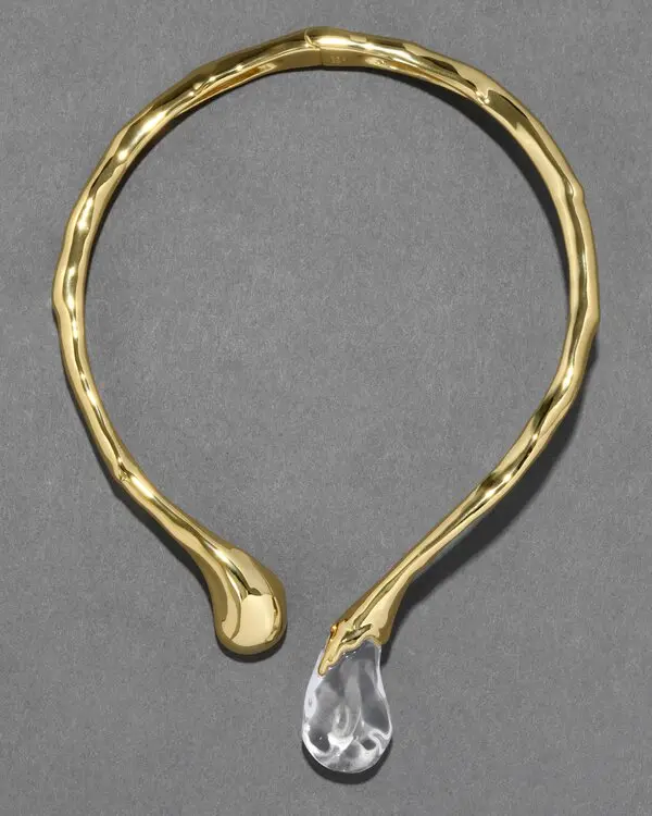 Alexis Bittar Liquid Lucite Sprout Collar Necklace