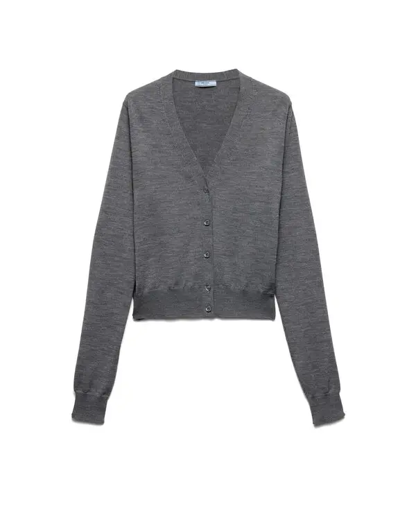 Prada Wool Cardigan - Grey