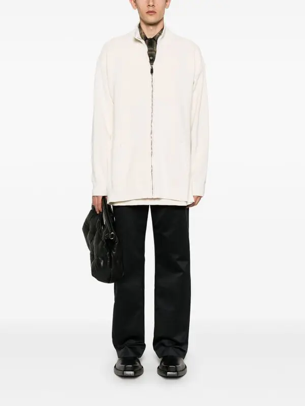 Balenciaga Zip-up Cardigan - White