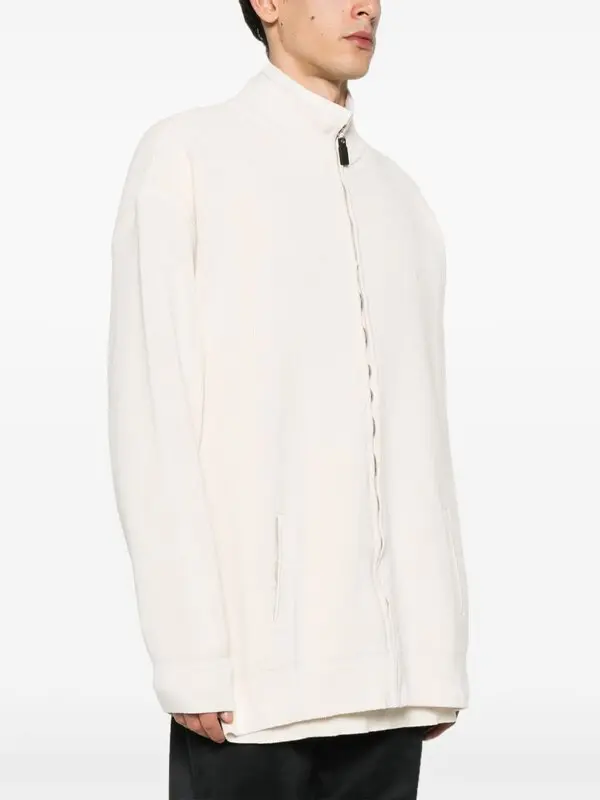 Balenciaga Zip-up Cardigan - White