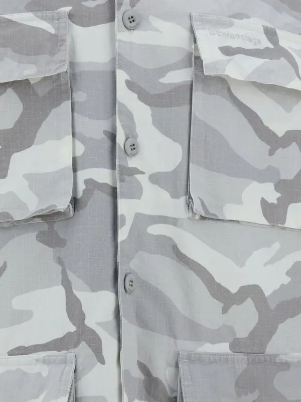 Balenciaga Cotton Cargo Shirt - Grey