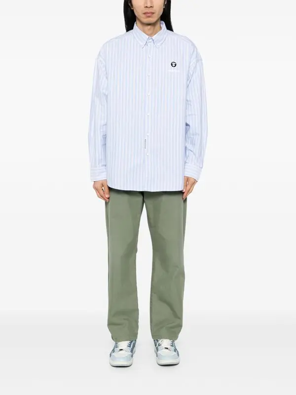 AAPE BY *A BATHING APE Striped Shirt - Blue
