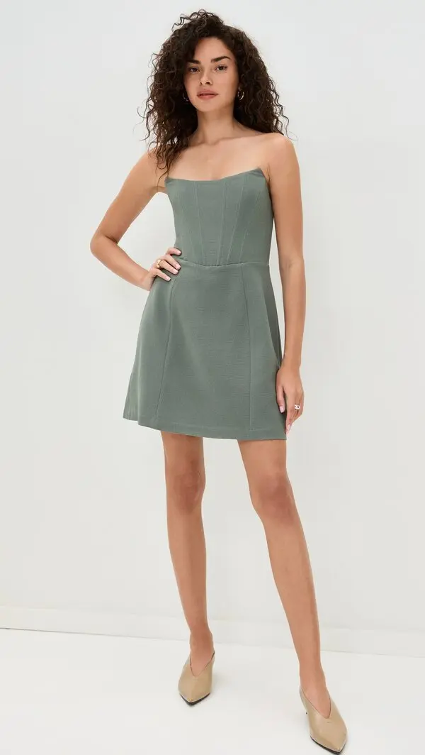 Susana Monaco Pebble Strapless Corset Dress