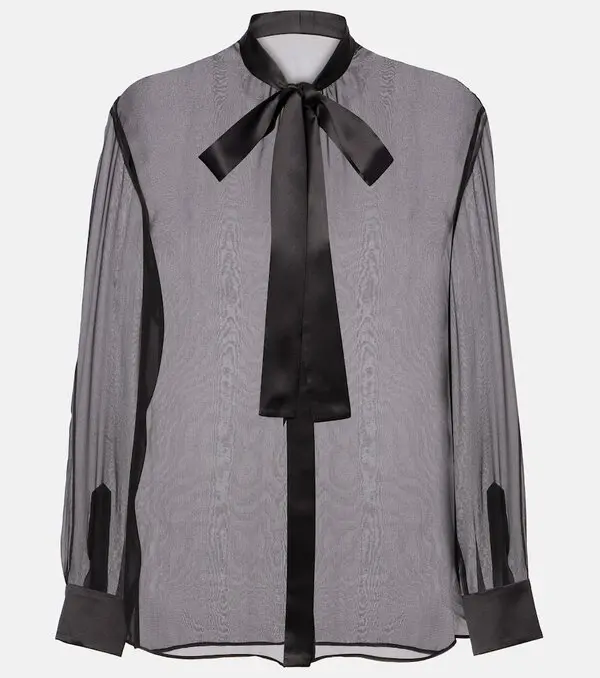 Dolce & Gabbana Silk Chiffon Blouse - Black