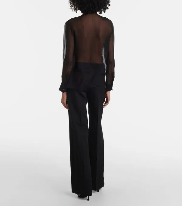 Dolce & Gabbana Silk Chiffon Blouse - Black