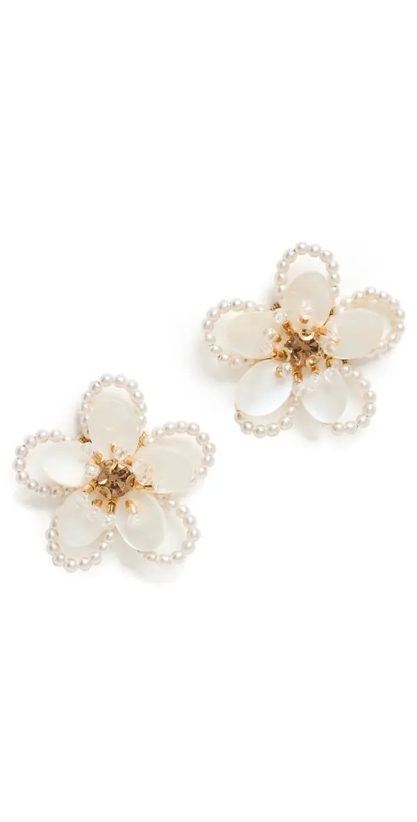 Deepa Gurnani Deepa Hattie Earrings - Ivory